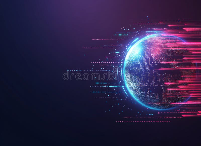 Double Exposure Artwork: a Luminous Sphere Encircled by Dynamic Lines ...