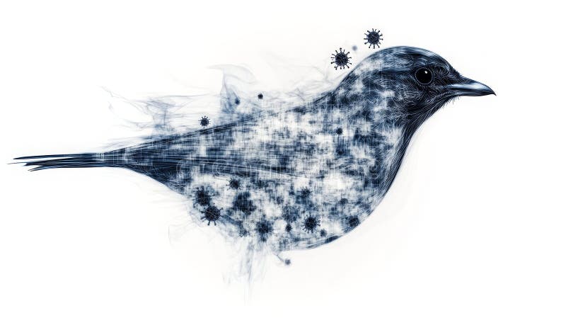 Double Exposure Artwork Showcasing a Detailed Bird Blending with an ...