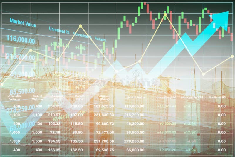 Double Exposure Blurry Effect Image of Construction Building Site with ...