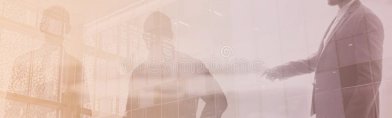 Double Exposure Business Abstract Image. Website Header Banner. Stock ...