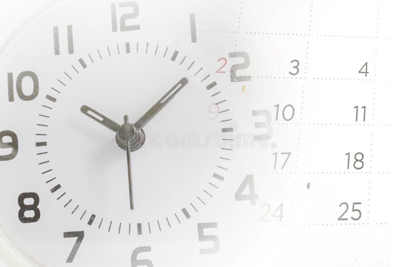 Double Exposure of Calendar and Clock ,business Concept Stock Photo ...