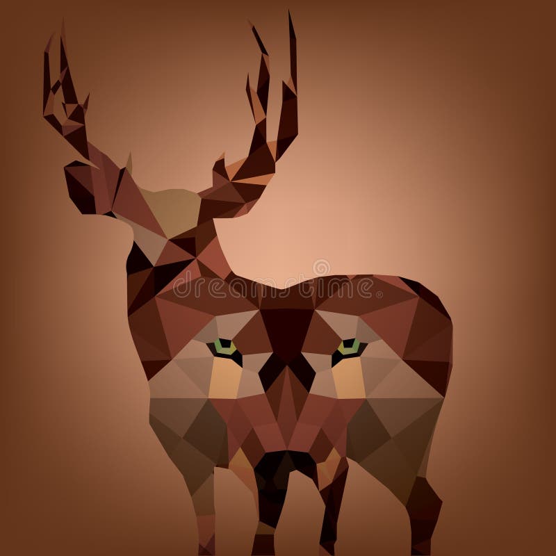 Double Exposure of Deer and Wolf. Vector Illustration Decorative Design ...