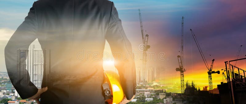 Double Exposure Future Building Engineering Project Concepts that are ...