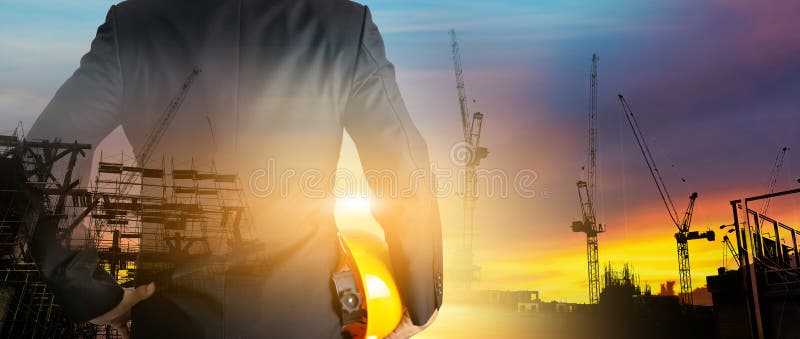 Double Exposure Future Building Engineering Project Concepts that are ...