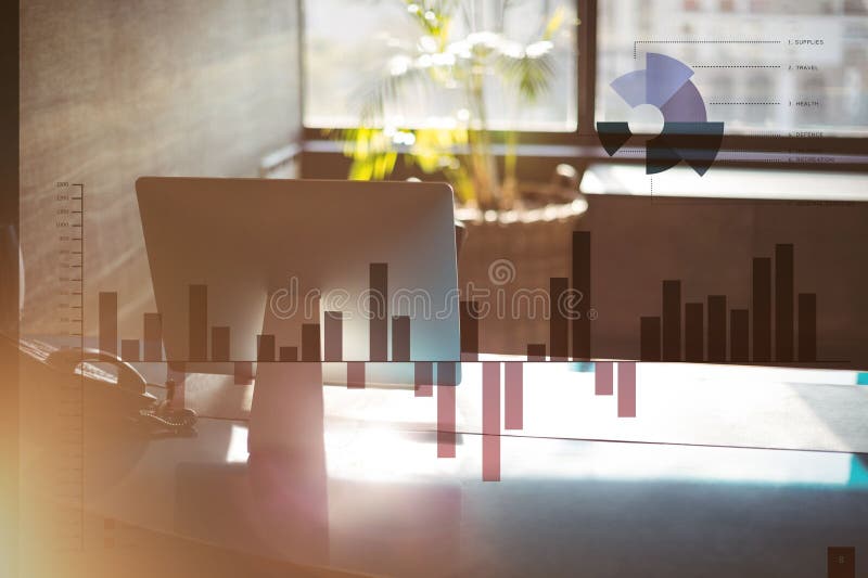 Double Exposure of Graphs and Desk Stock Photo - Image of line, graph ...