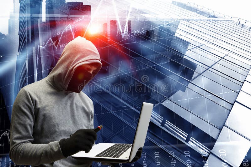 Hacker Man Steal Information Stock Image - Image of hacker, internet ...