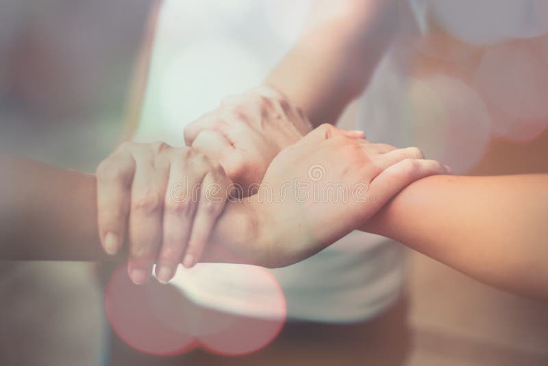 Hands Were a Collaboration Concept Teamwork Stock Image - Image of ...