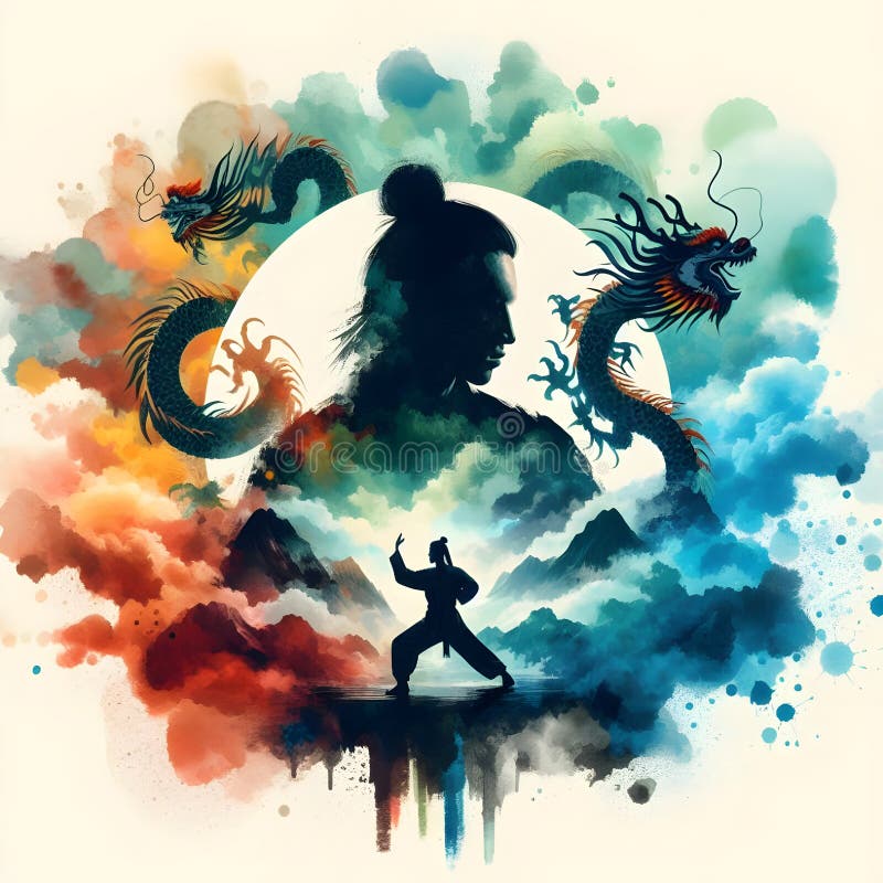 Dragon Kung Fu Background Red Chinese Dragon Kung Fu Martial Arts