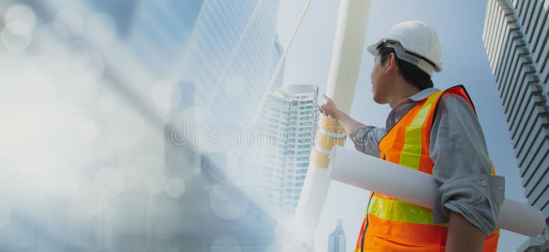 Double Exposure Manager Engineer Professional,stand View on ...