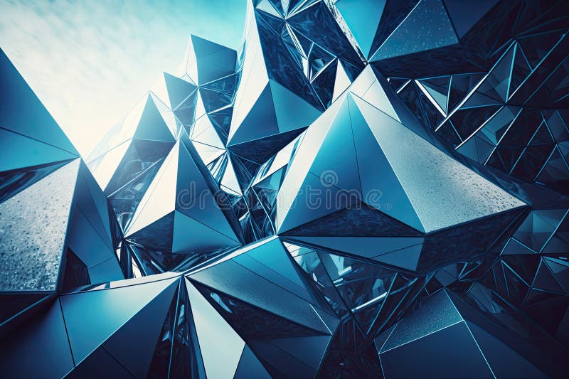 Double Exposure Photo of Abstract Architectural Surfaces. Illustration ...