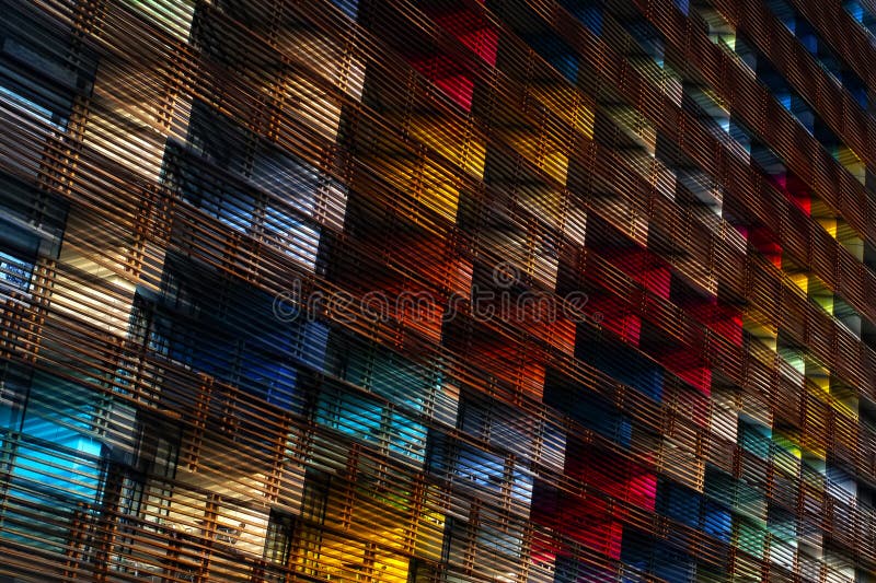 Abstract Colored Building. Pattern Background. Stock Image - Image of ...