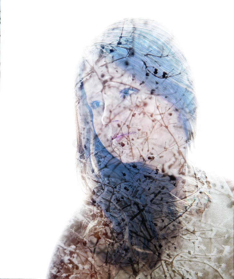 Double exposure portrait stock photo. Image of portrait - 49774500