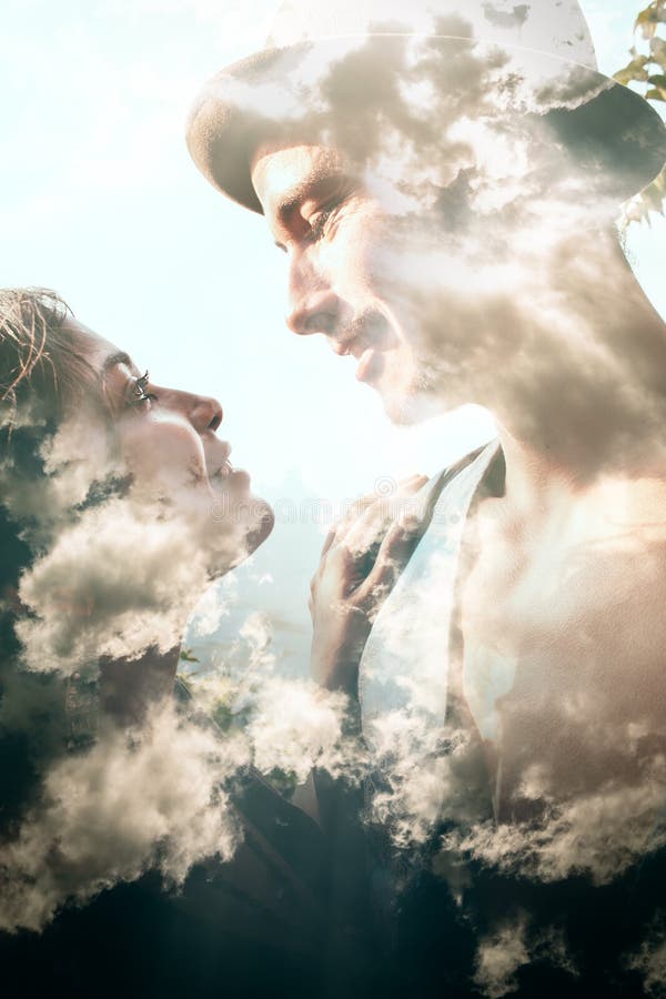 Double exposure portrait stock photo. Image of multi - 56563488