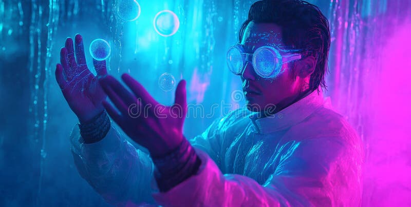 In a Double Exposure Scene, a Smart Medical Doctor is Seen Working ...