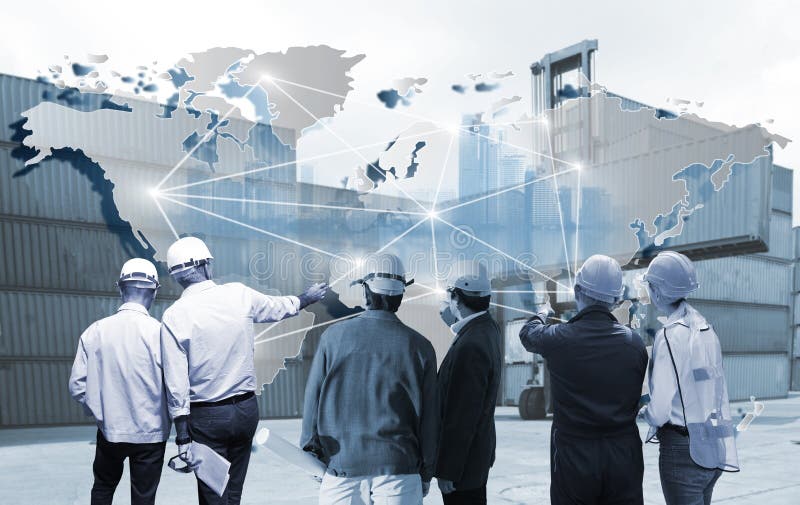 Double Exposure of Team Engineering Stock Image - Image of instant ...