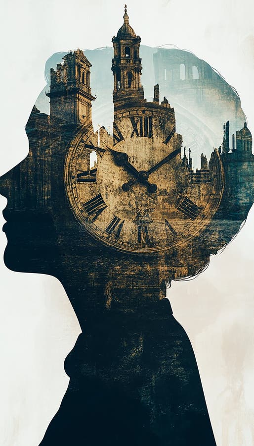 Double Exposure of Time and Memory with Ancient Cityscape Stock ...