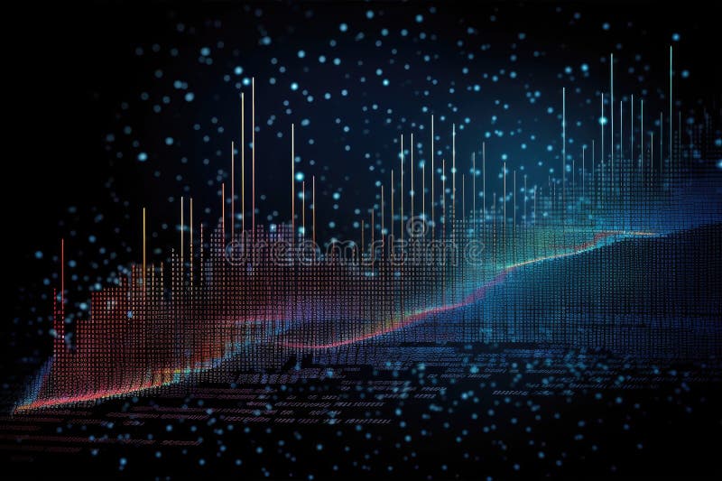 Double Exposure of Virtual Creative Financial Diagram on Empty Room ...