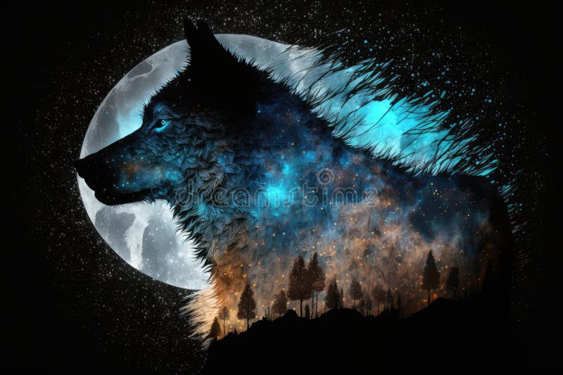 Double Wolf Stock Illustrations – 579 Double Wolf Stock Illustrations ...