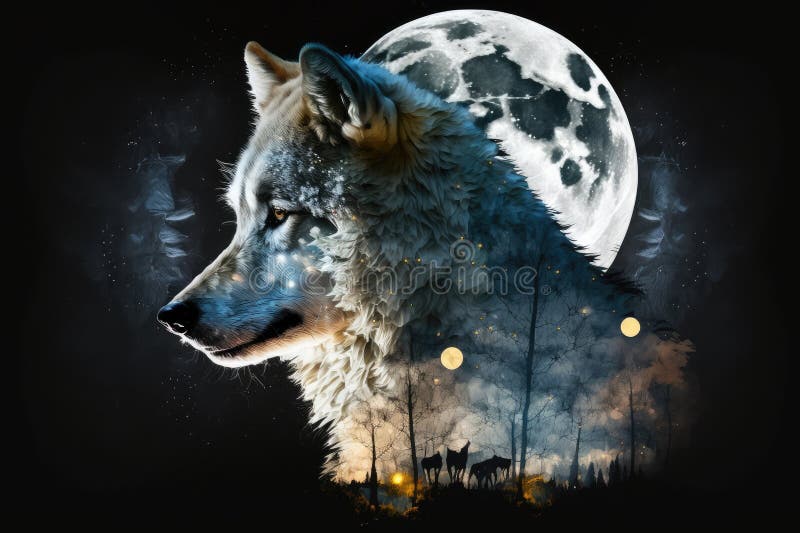 Double Wolf Stock Illustrations – 579 Double Wolf Stock Illustrations ...