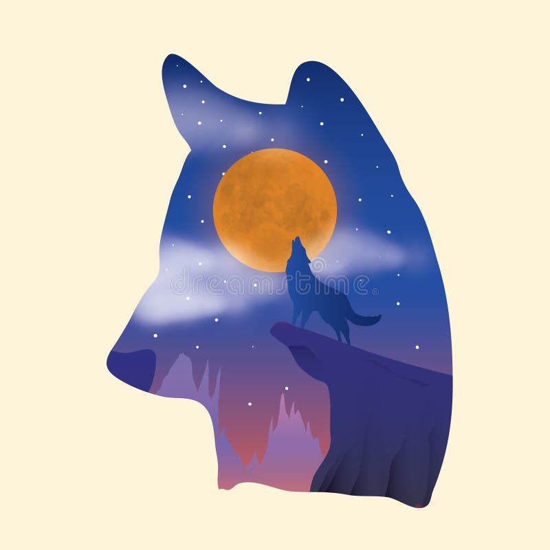 Double Wolf Stock Illustrations – 579 Double Wolf Stock Illustrations ...