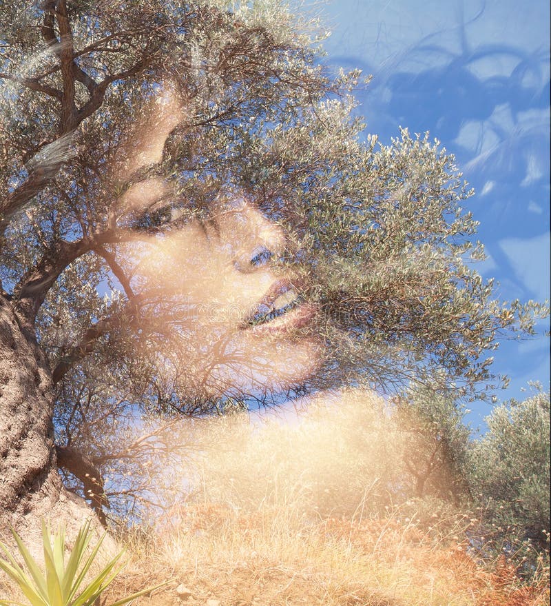 Double exposure woman stock photo. Image of sensual, exotic - 60096224