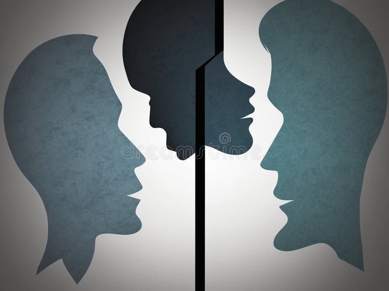 Double Face Split Personality Concept Mood Disorder - Generated by Ai ...