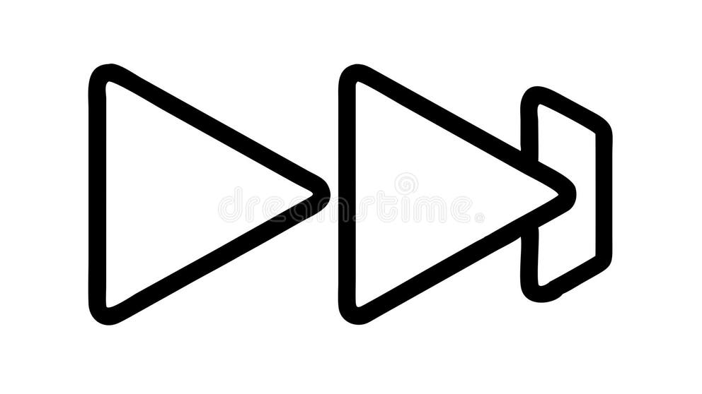 Double Fast Forward Icon, for Media Controls or Quick Progression ...