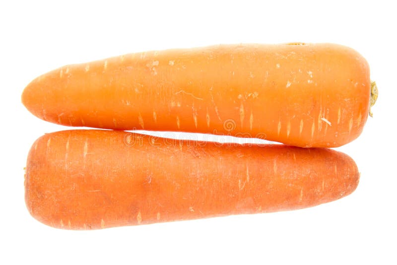 Double Fresh Carrots White Stock Photos - Free & Royalty-Free Stock ...