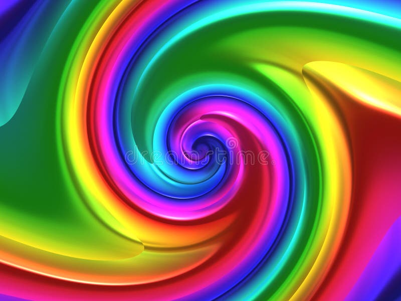 Double Fibonacci Logarithmic Spiral Dynamics - Iridescent Abstract ...