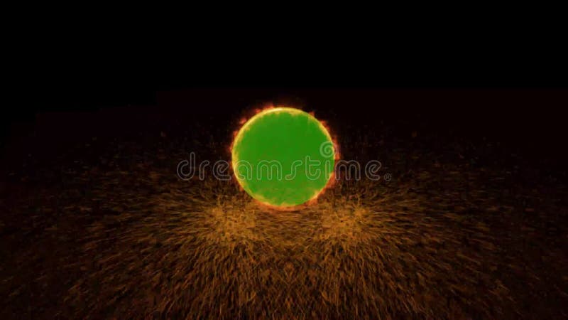 Double Fire Effect Portal Green Screen Background Stock Footage - Video ...