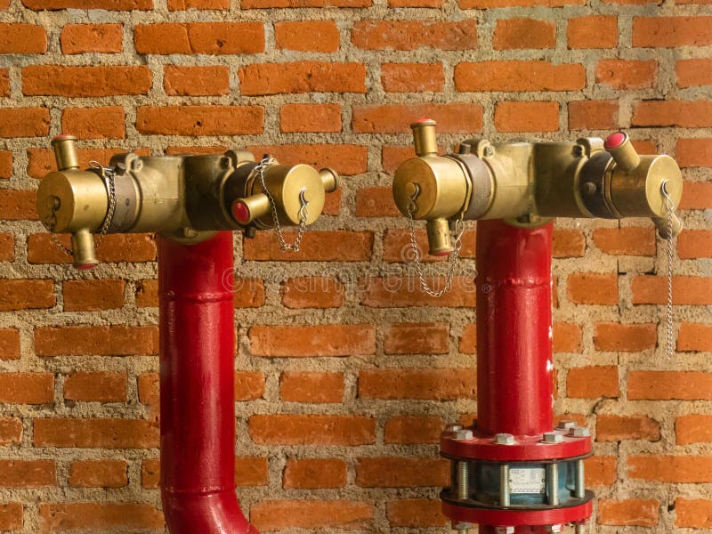 Double Fire Hydrant with Twin Hose Connector Stock Image - Image of ...