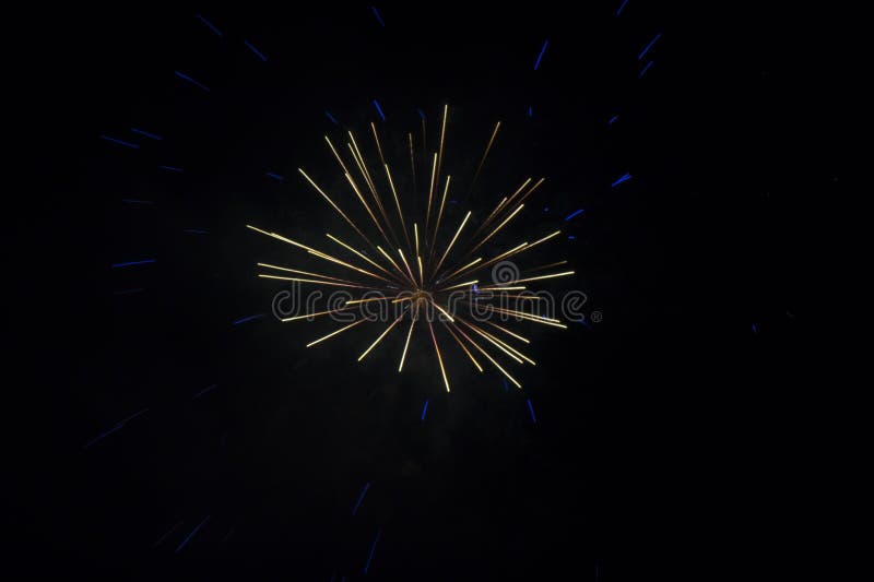 Double Firework in the sky stock photo. Image of party - 64472982