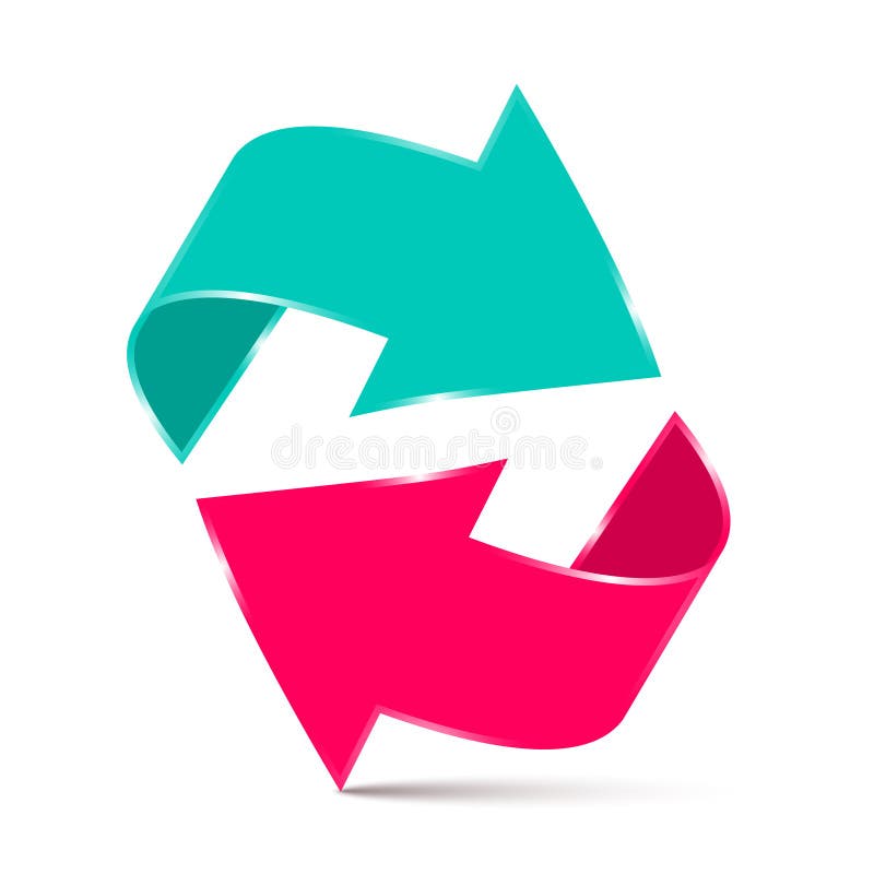 Double flèche - vecteur 3D illustration de vecteur. Illustration du ...