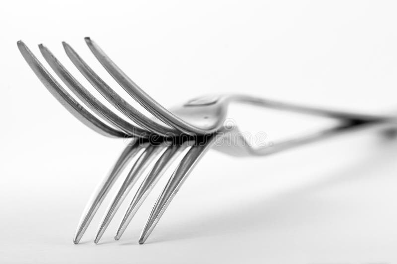 Double fork stock photo. Image of gastronomical, sharp - 16155976