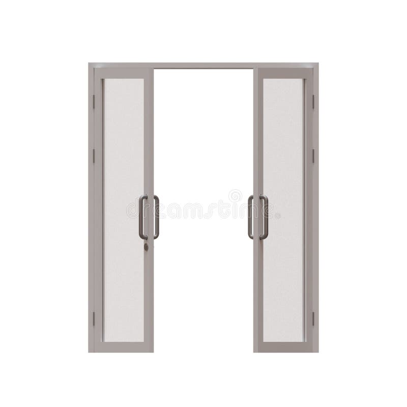 Double Framed Glass Door 3D Render Illustration Element 06 Stock Photo ...