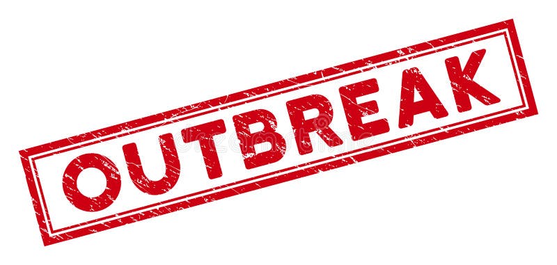 Double Framed Scratched Outbreak Rectangle Seal Stock Vector ...