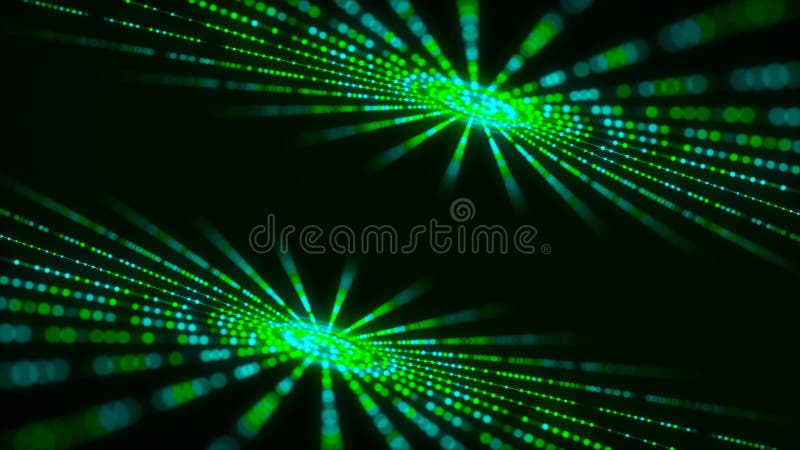 Double Futuristic of Circular Flow of Particles. Digital Cyberspace ...