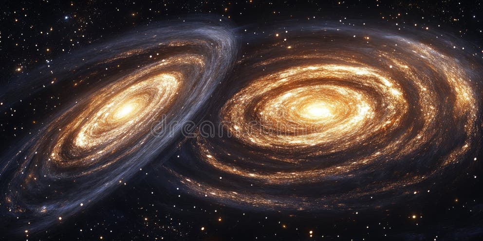Double Galaxy Formation stock photo. Image of event - 379340334