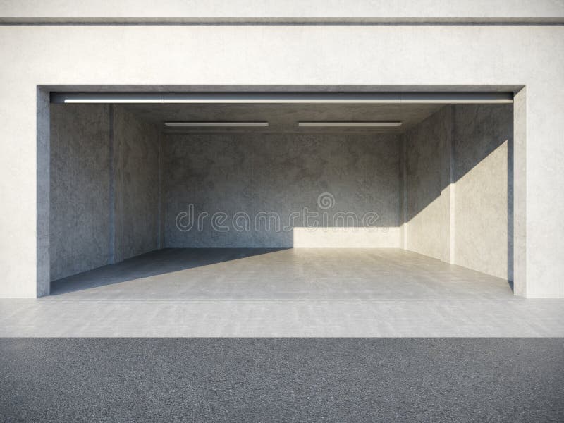 Double Garage Interior stock illustration. Illustration of room - 263931045