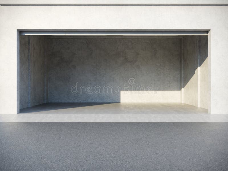 Double Garage Interior stock illustration. Illustration of entrance ...