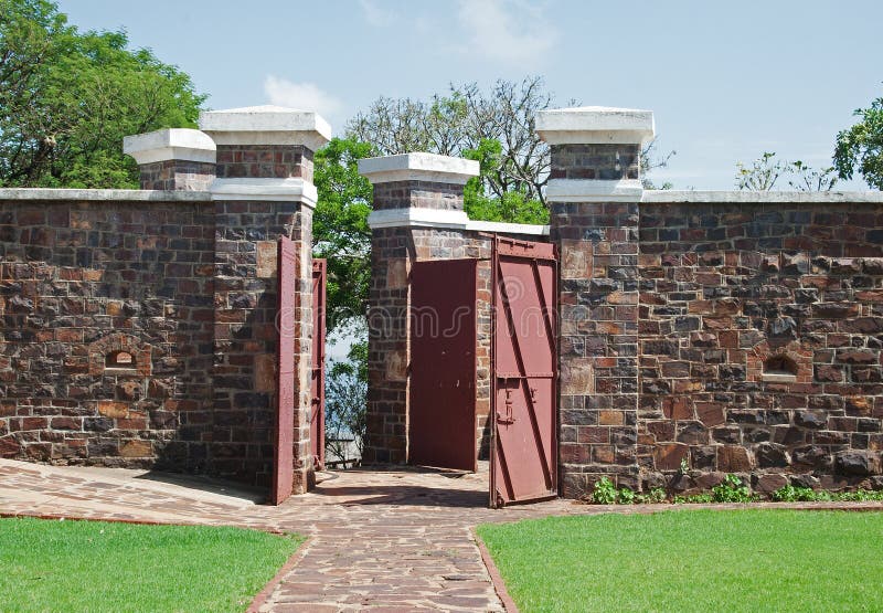 DOUBLE GATE at ENTRANCE of FORT Stock Photo - Image of fort, heavy ...