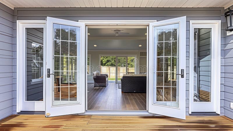 Double Glass Doors Reveal a Back Deck that Blends Flawless Design with ...