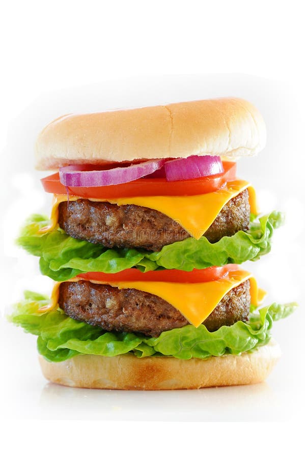 Double Hamburger De Fromage Image stock - Image du hamburgers ...