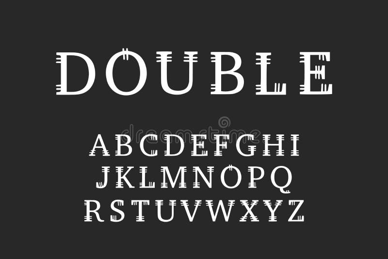 Double Hand Drawn Vector Type Font in Decorative Style Stock ...