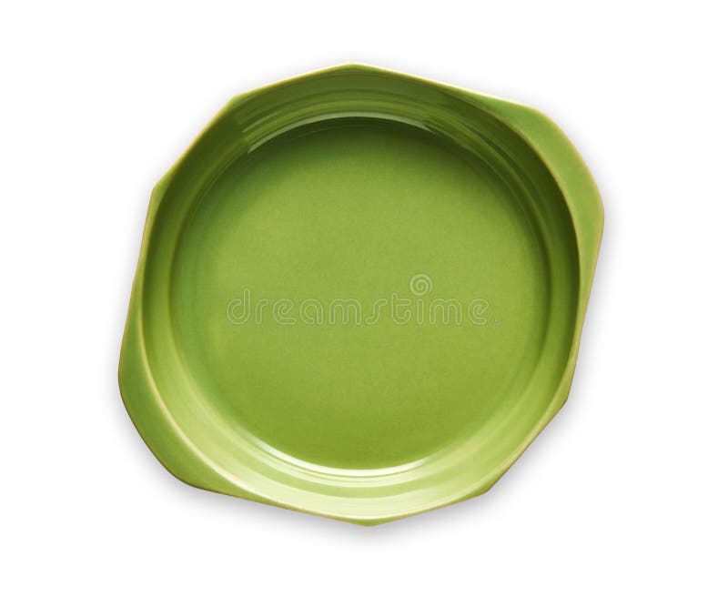 Double Handled Plate, Empty Black Ceramics Plates, View from Above ...