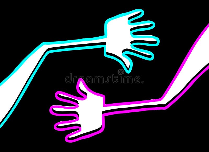 Double hands stock vector. Illustration of decoration - 27630974
