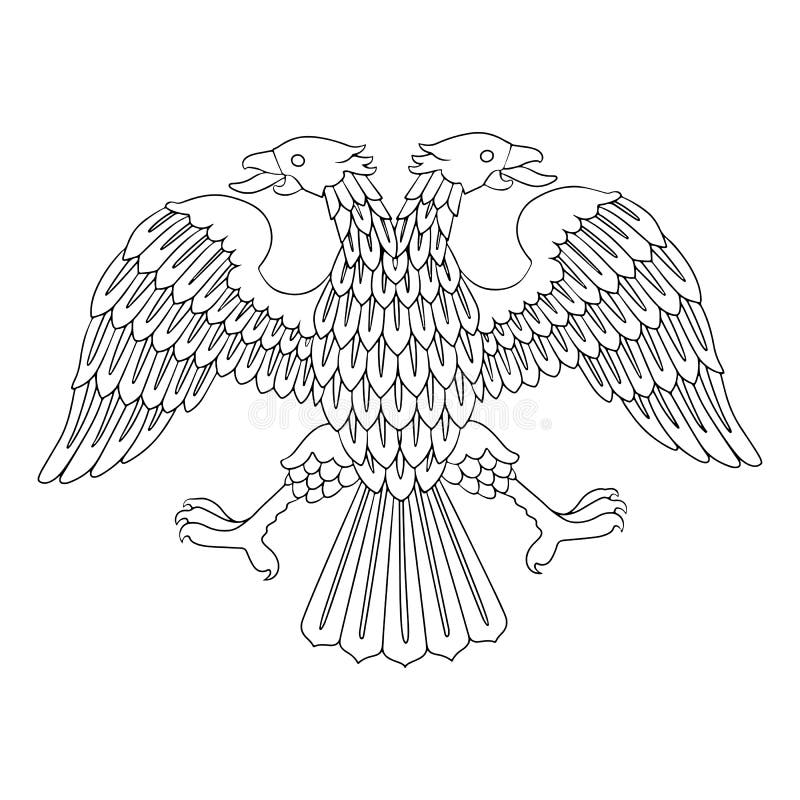 Two Headed Heraldic Eagle Shield Stock Illustrations – 75 Two Headed ...