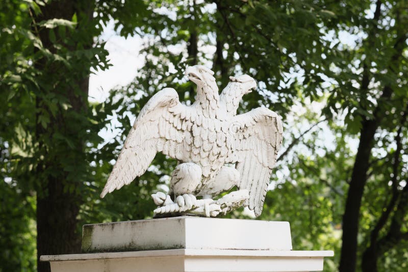 A Double-headed Eagle Stone Statue , the Symbol of the Russian ...