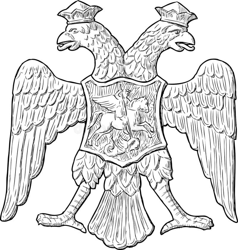 Double-headed eagle stock vector. Illustration of mythology - 64040708