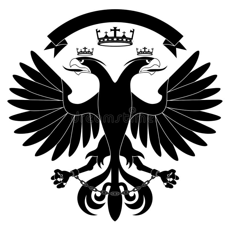 Double-headed Eagle with Crown and Swords Stock Vector - Illustration ...